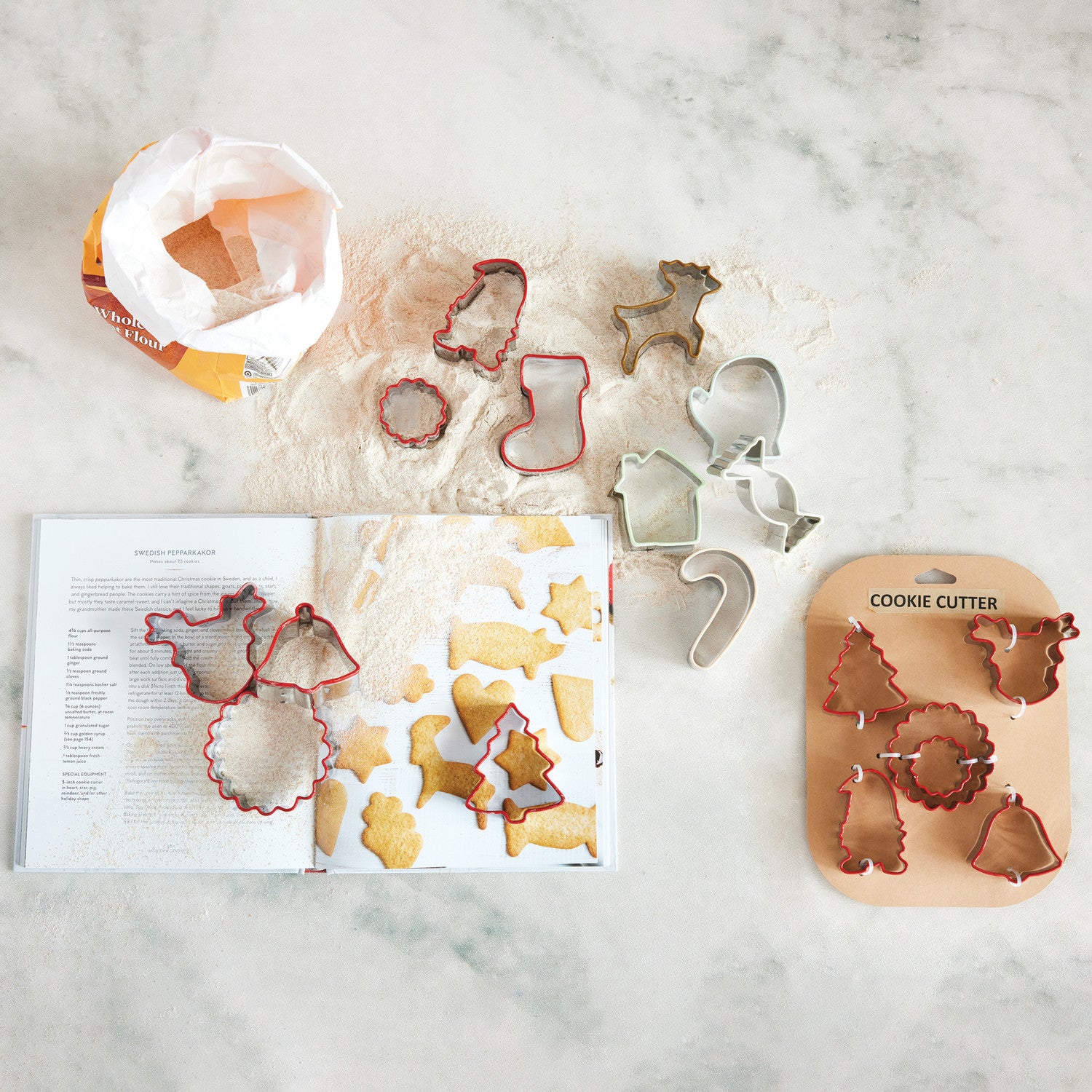 Stainless Steel Holiday Cookie Cutters On Card – Emma Downtown
