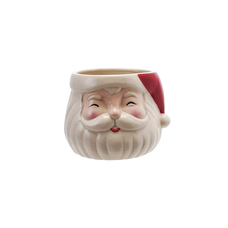 Stoneware Santa Head Shaped Planter – Emma Downtown